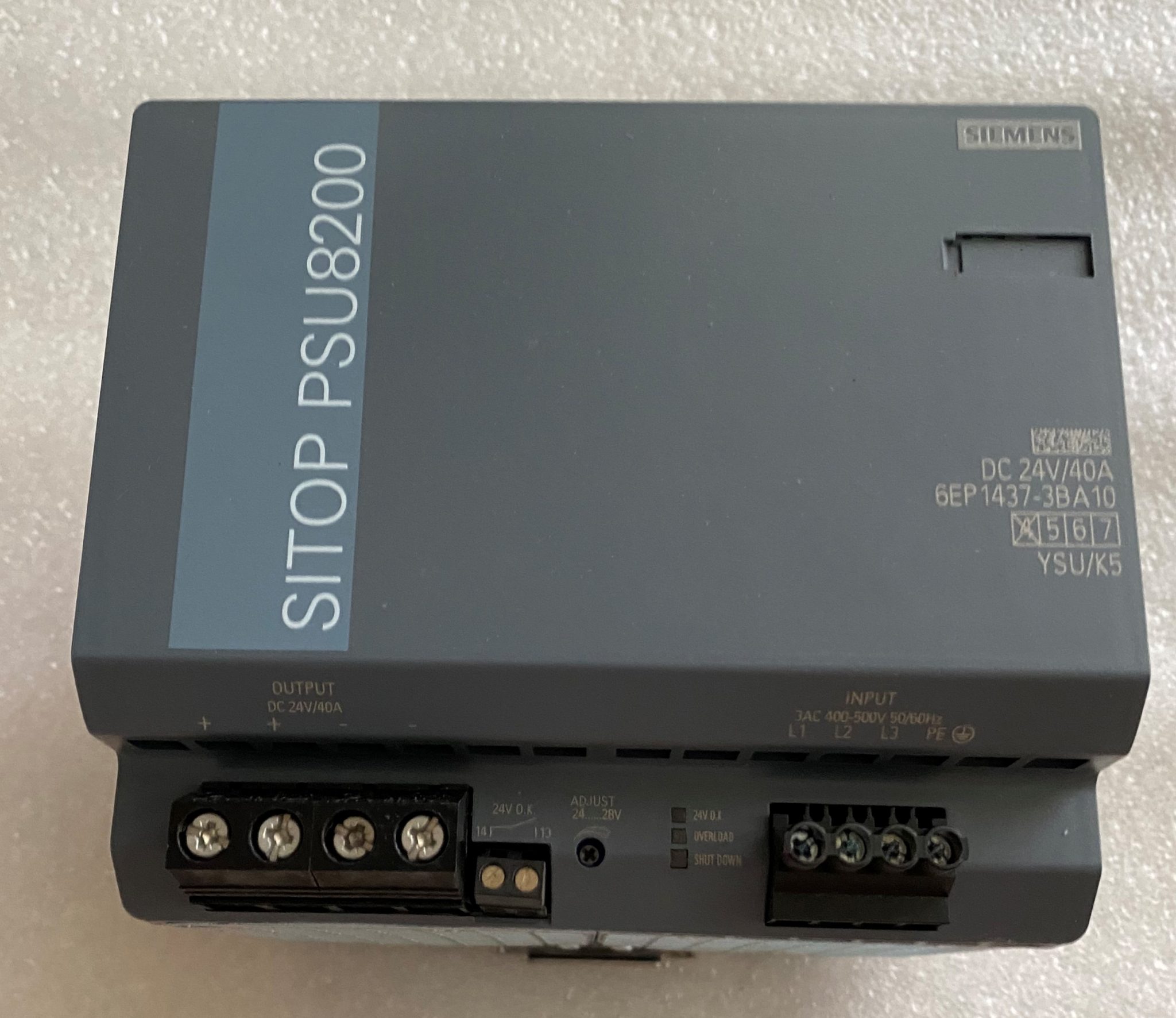 SITOP PSU8200 400V 3AC / 24VDC 40A "6EP1437-3BA10" - SIEMENS CAPACITOR ...